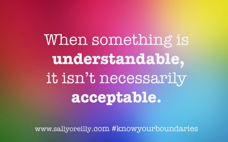 Understandable? Yes. Acceptable? Hmm... • Sally O'Reilly